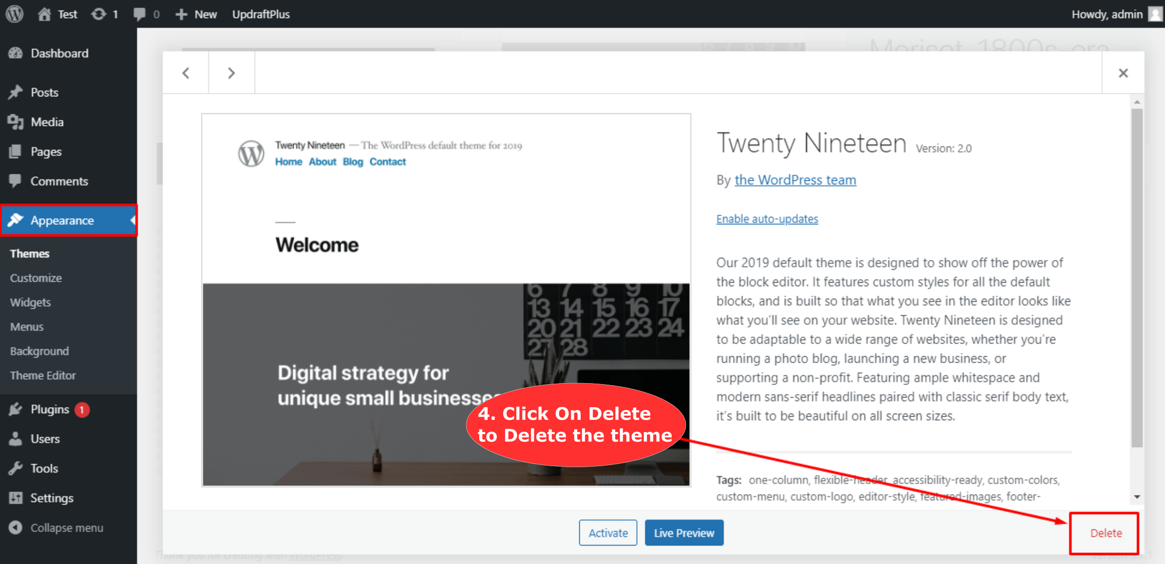 How To Delete Theme In WordPress TemplateToaster Blog